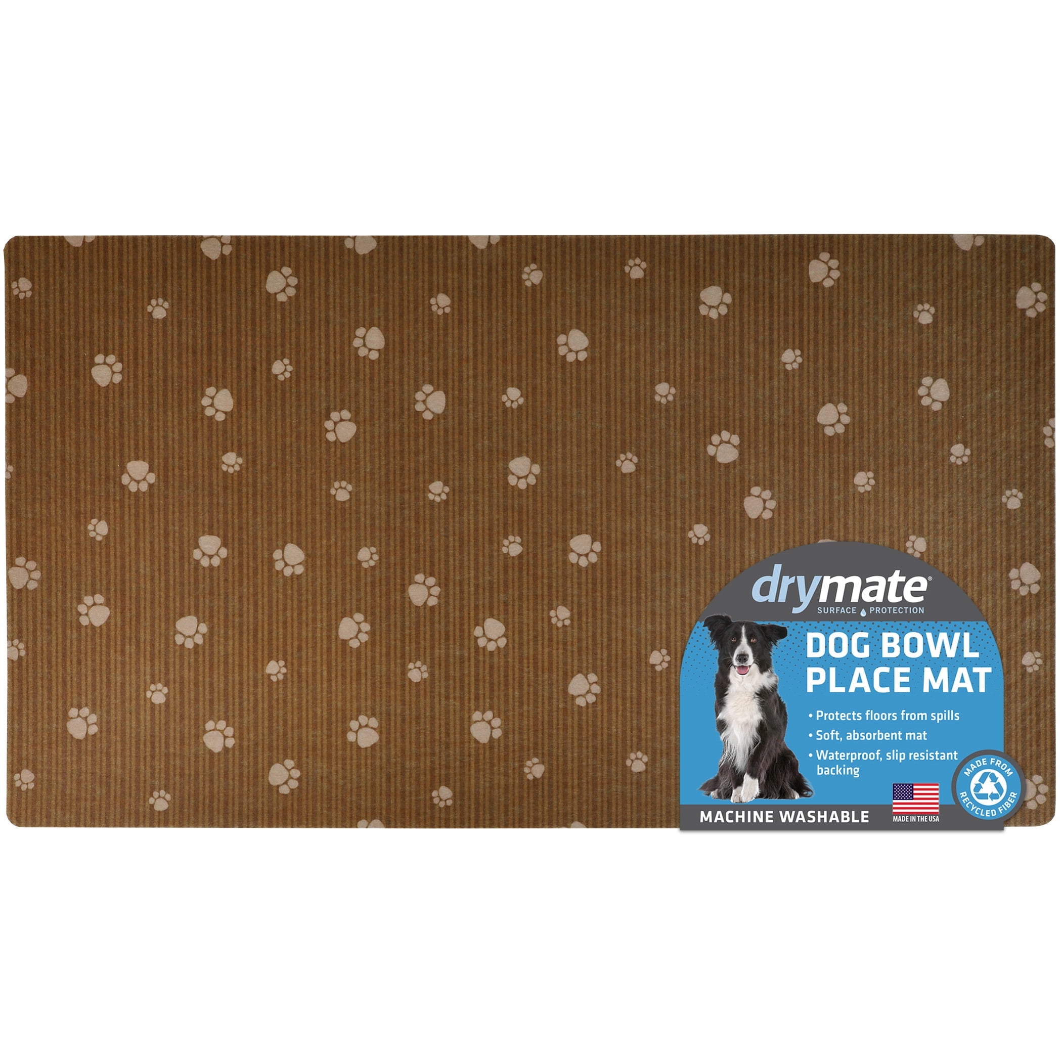 Drymate Pet Bowl Placemat, Dog & Cat Food Feeding Mat - Absorbent ...