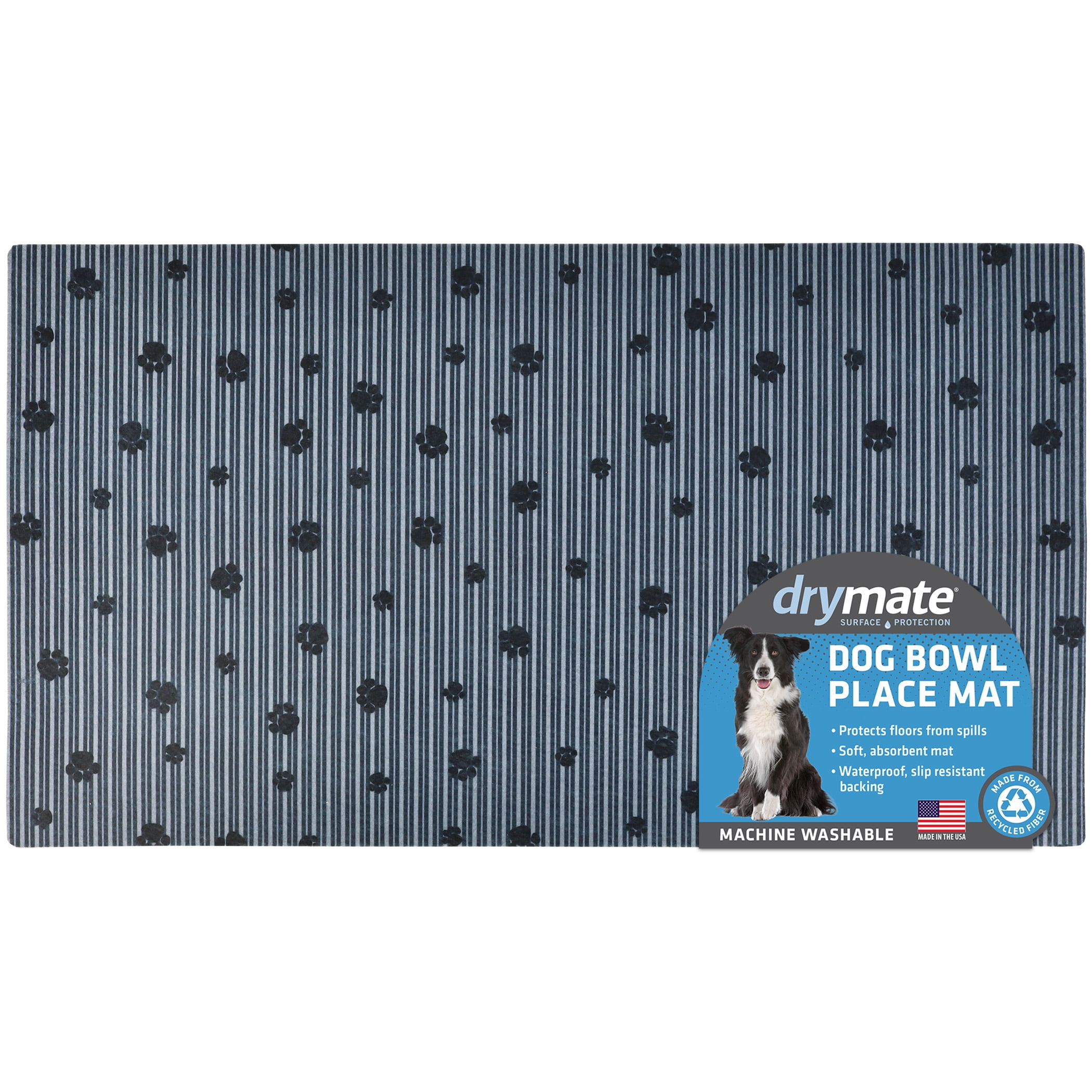 Drymate Pet Bowl Placemat, Dog & Cat Food Feeding Mat - Absorbent ...