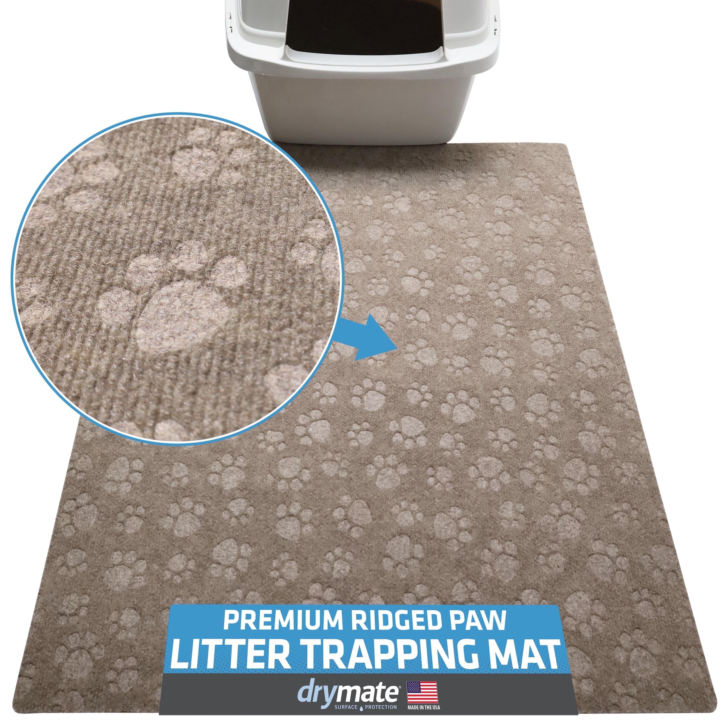 Drymate Cat Litter Mat, Paw Ridged, Absorbent, Waterproof, Urine-Proof ...