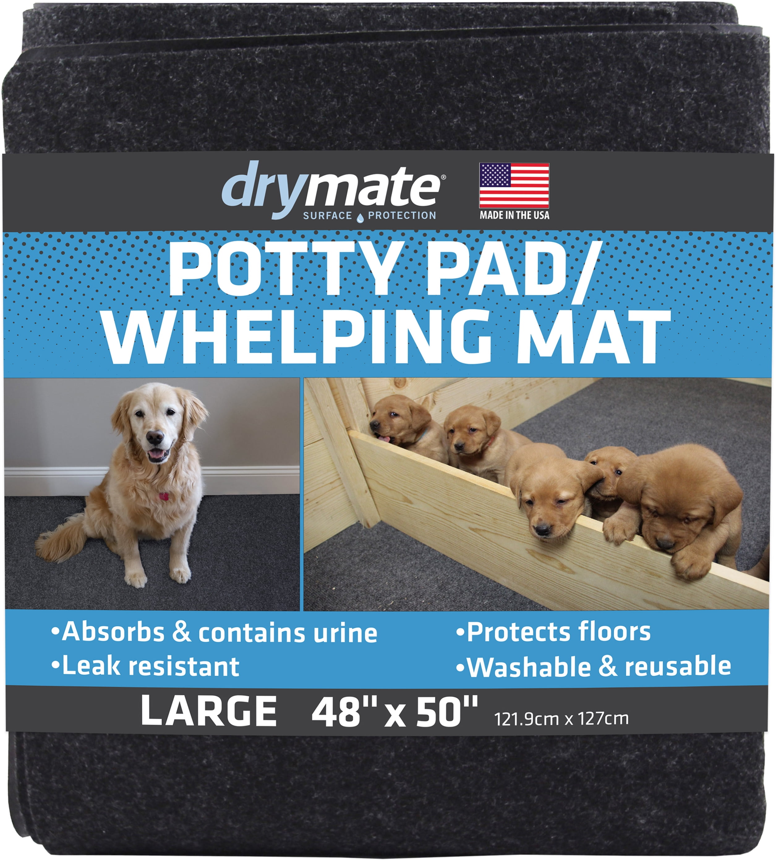 Drymate Whelping Box Liner Mat, Washable and Reusable Dog Puppy Pee Pad ...