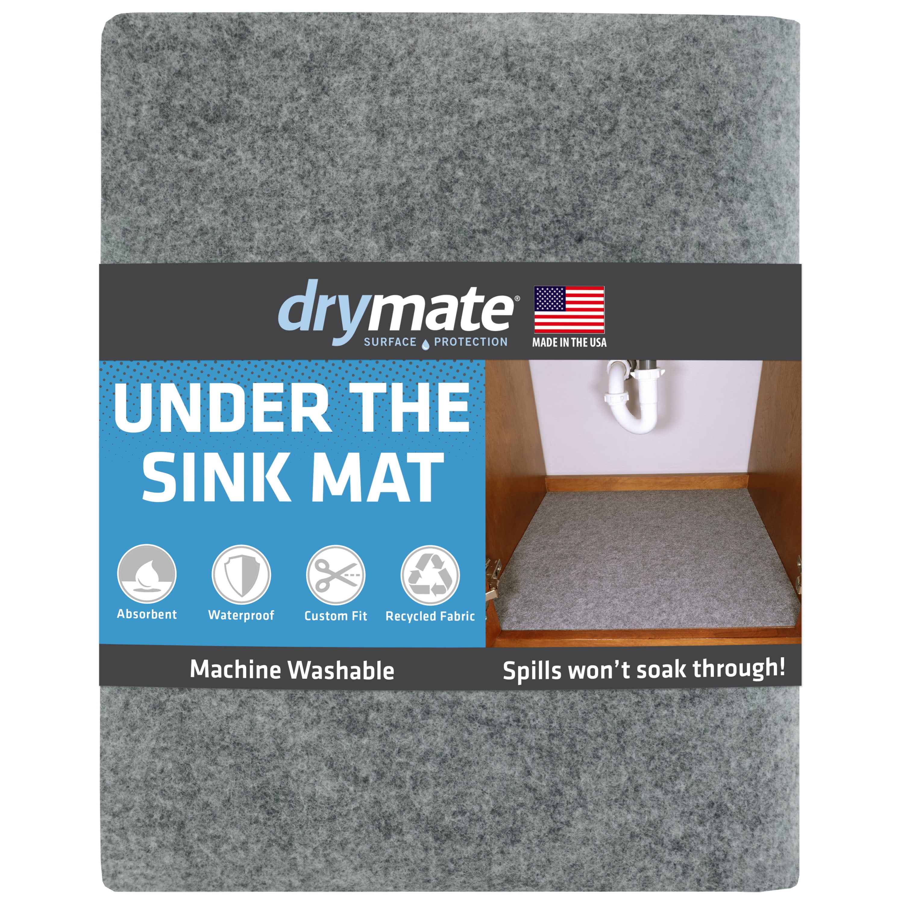 Drymate XL Under Sink Mat, Waterproof Cabinet Protection Mats for ...