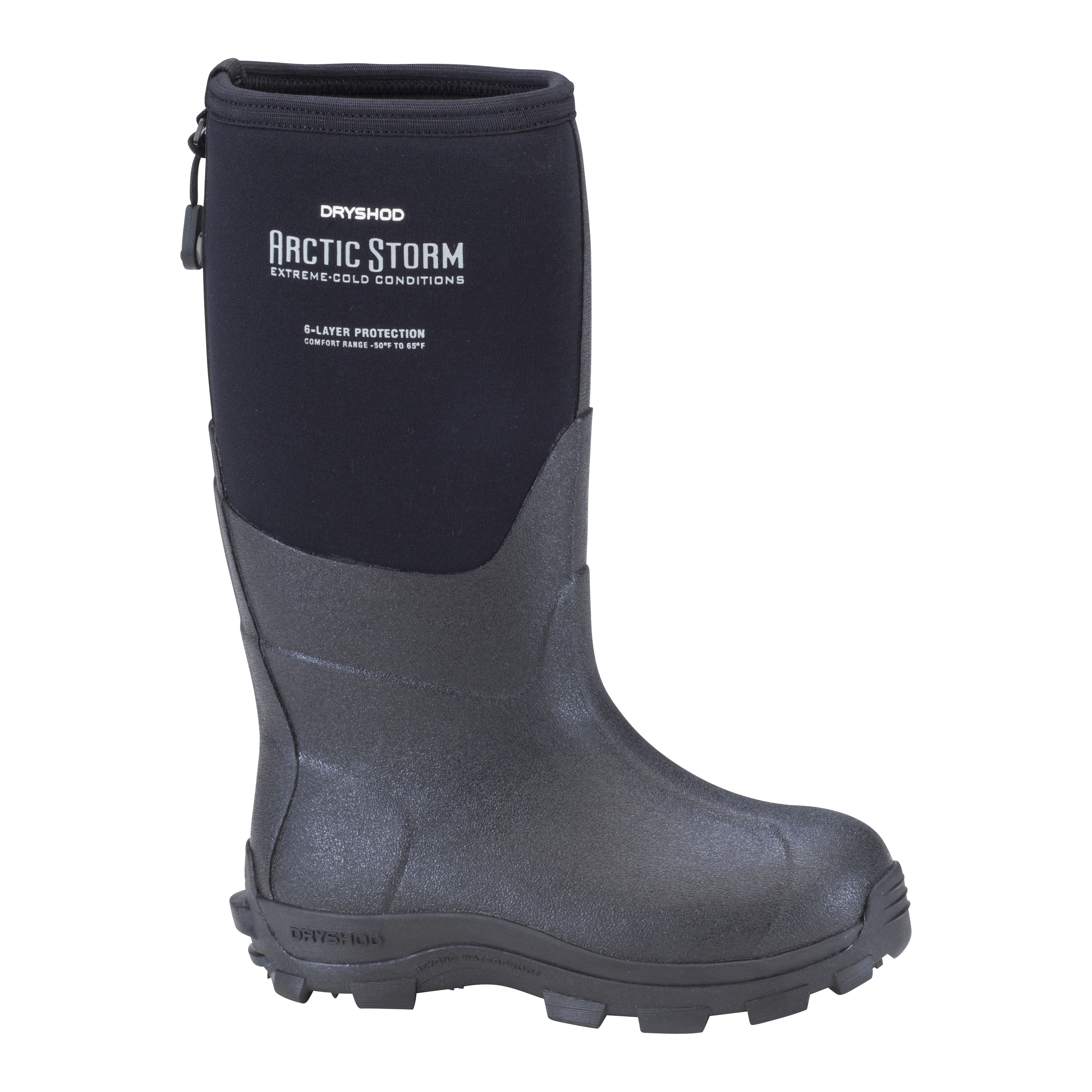 Dryshod Boys Arctic Storm Kids Hi Cut Black/Grey Boot in Size Youth 06 ...