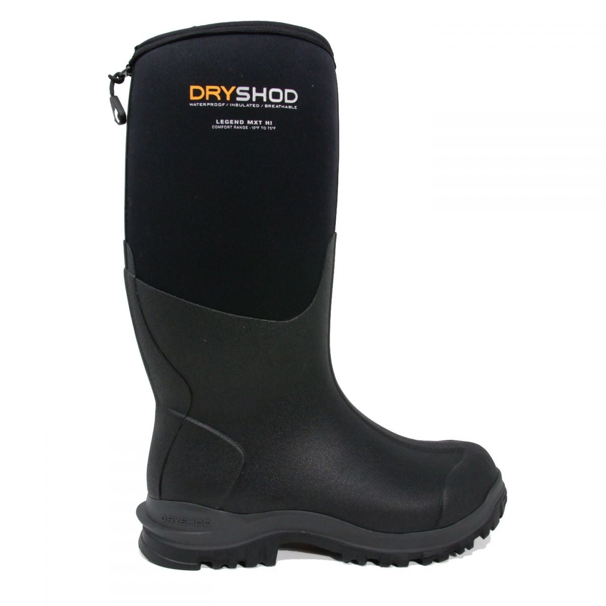 Dryshod Mens Legend MXT Hi Adventure Pull On Boot Black LGX-MH-BK One ...