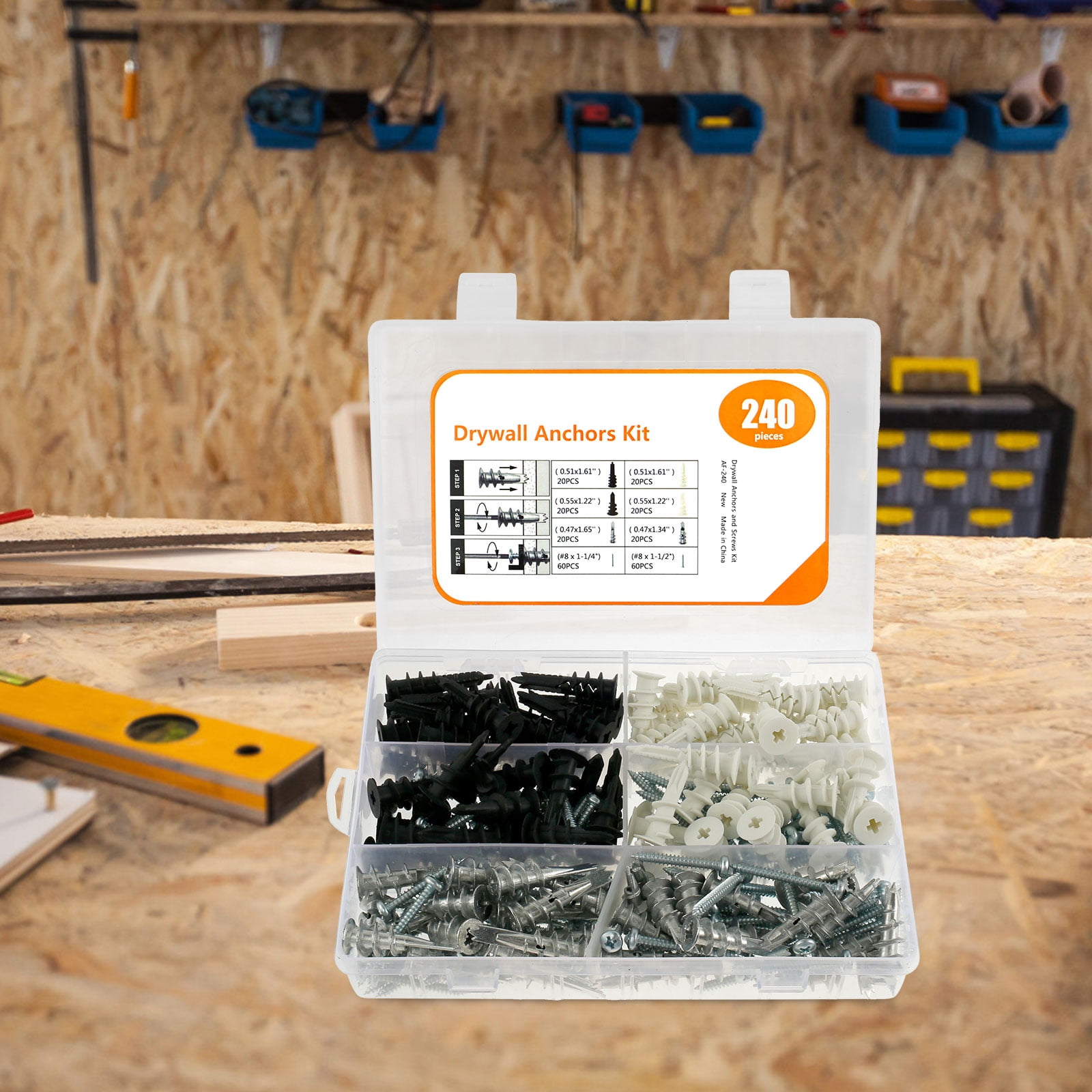 Drywall Anchor Screw Kit Firmware Self Drilling Screws Bolt Plug for ...