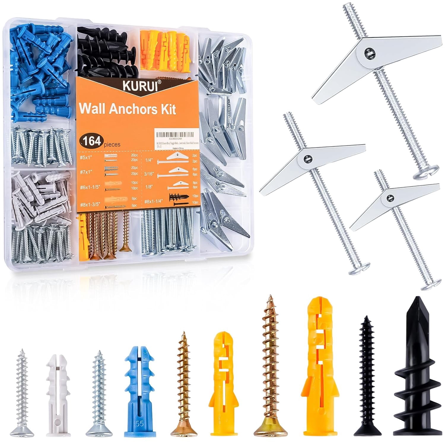 Drywall Anchors Assorent Kit With Self Drilling Wall and Heavy Duty ...