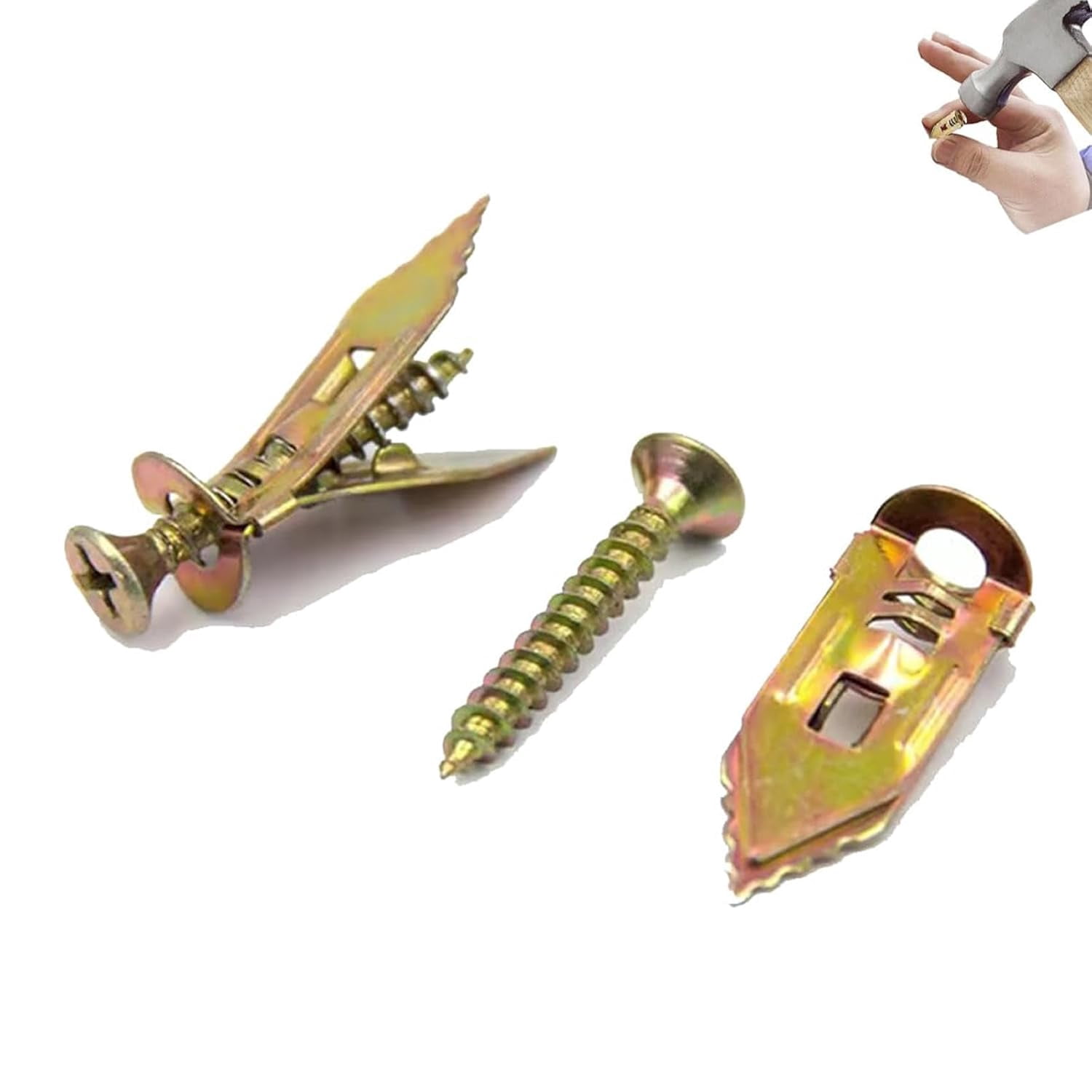 Drywall Anchors, Self Drilling Drywall Anchors with Screws Kit, Metal ...