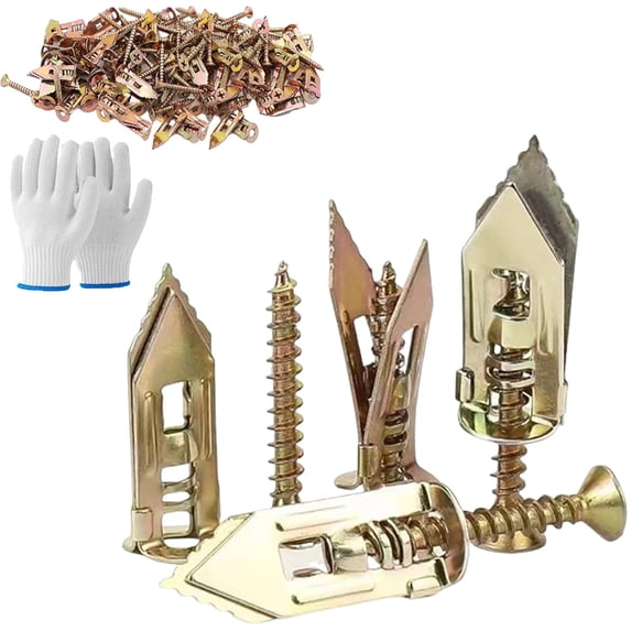 Drywall Expansion Anchors, High Strength Zinc Screws Kit, Self Drilling ...