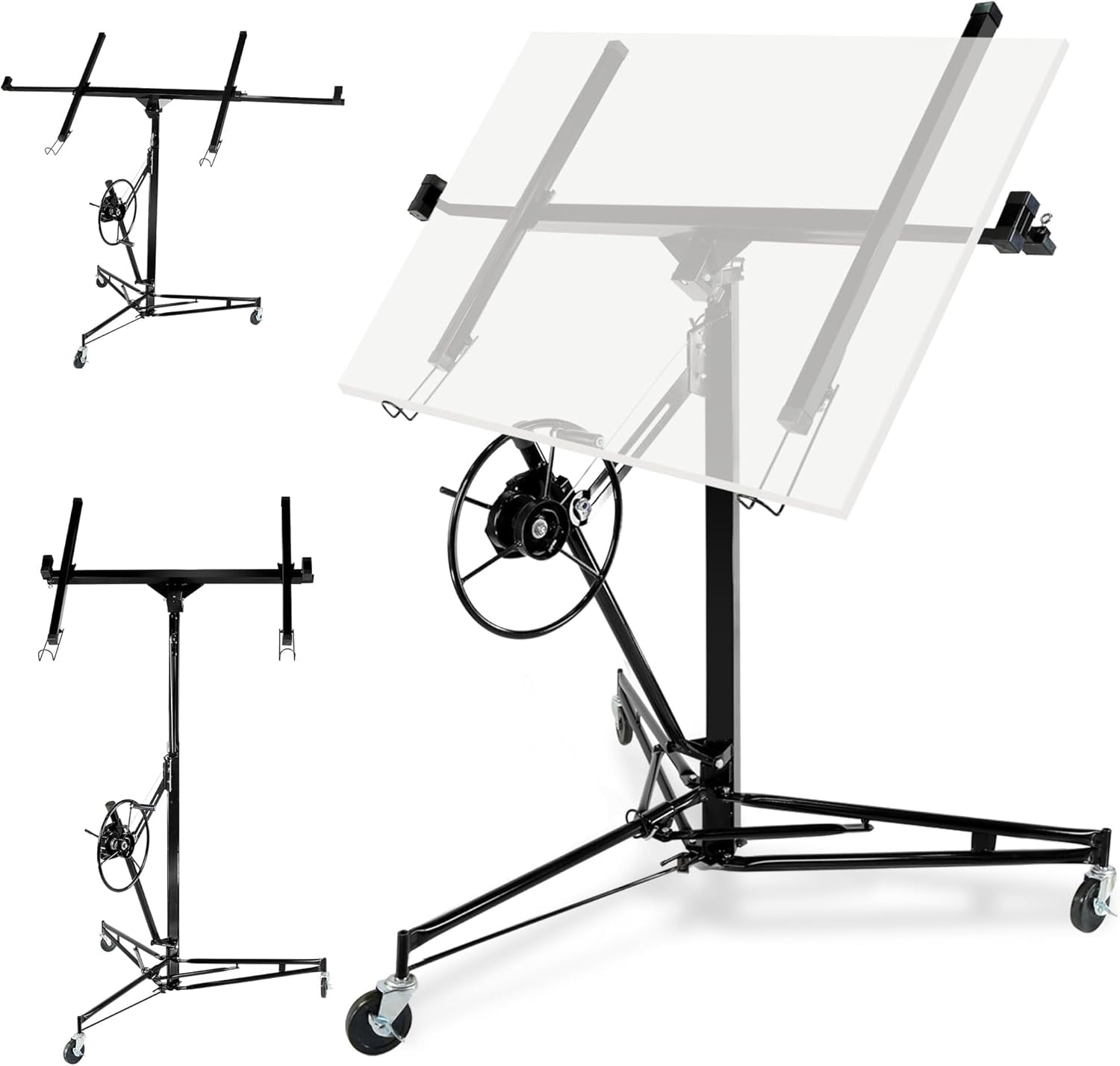 Drywall Lift 11FT, 150lb Capacity Heavy Duty Sheetrock Hoist w ...