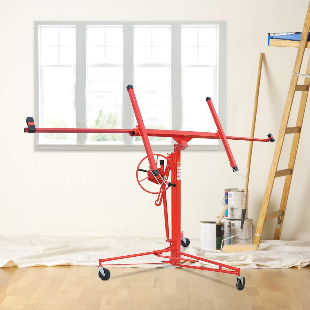 Drywall Lift Panel Hoist Dry Wall Jack Rolling Caster Lifter ...