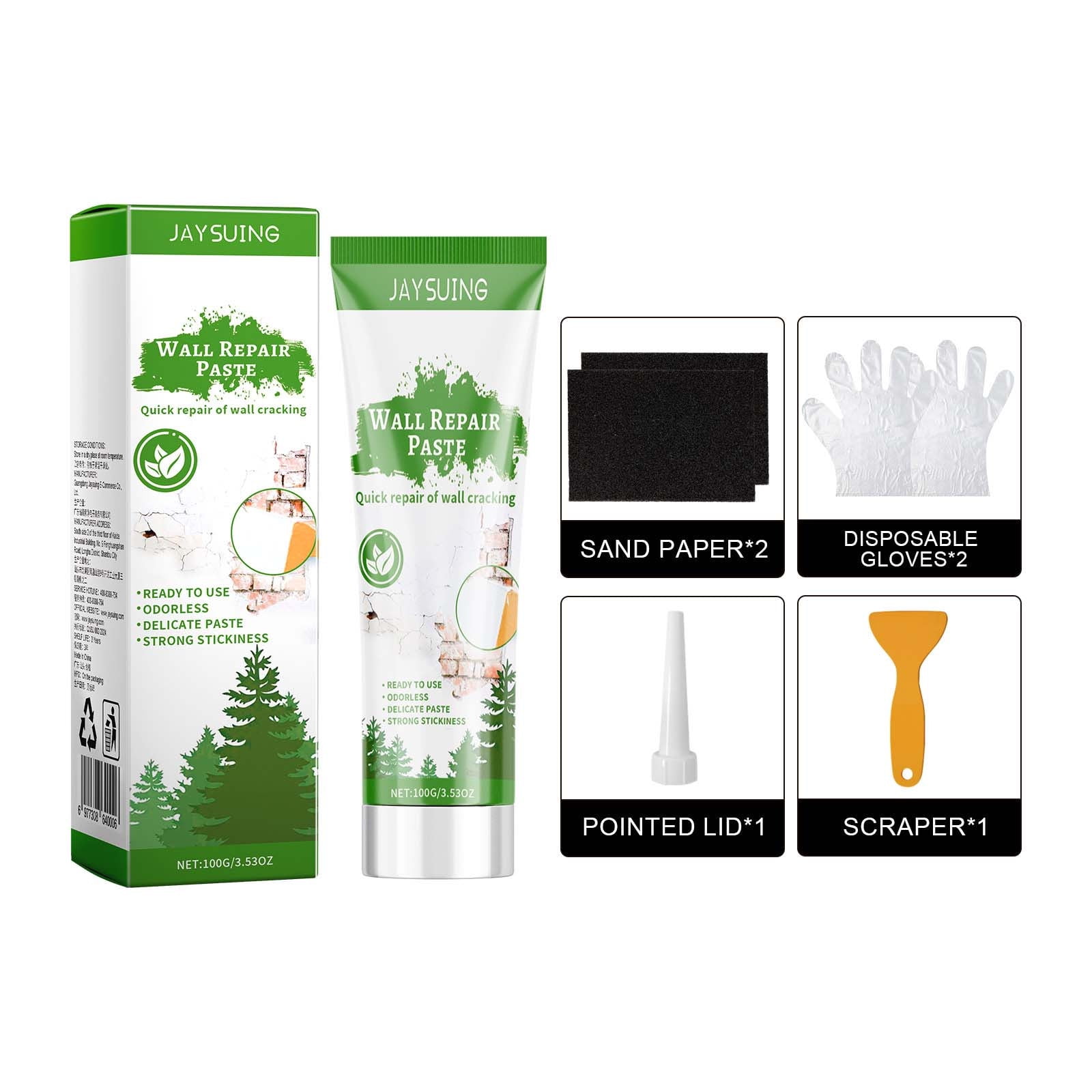 Drywall Repair Kit,Includes a patch, 1 shovel, 1 pointed cap,2 gloves ...