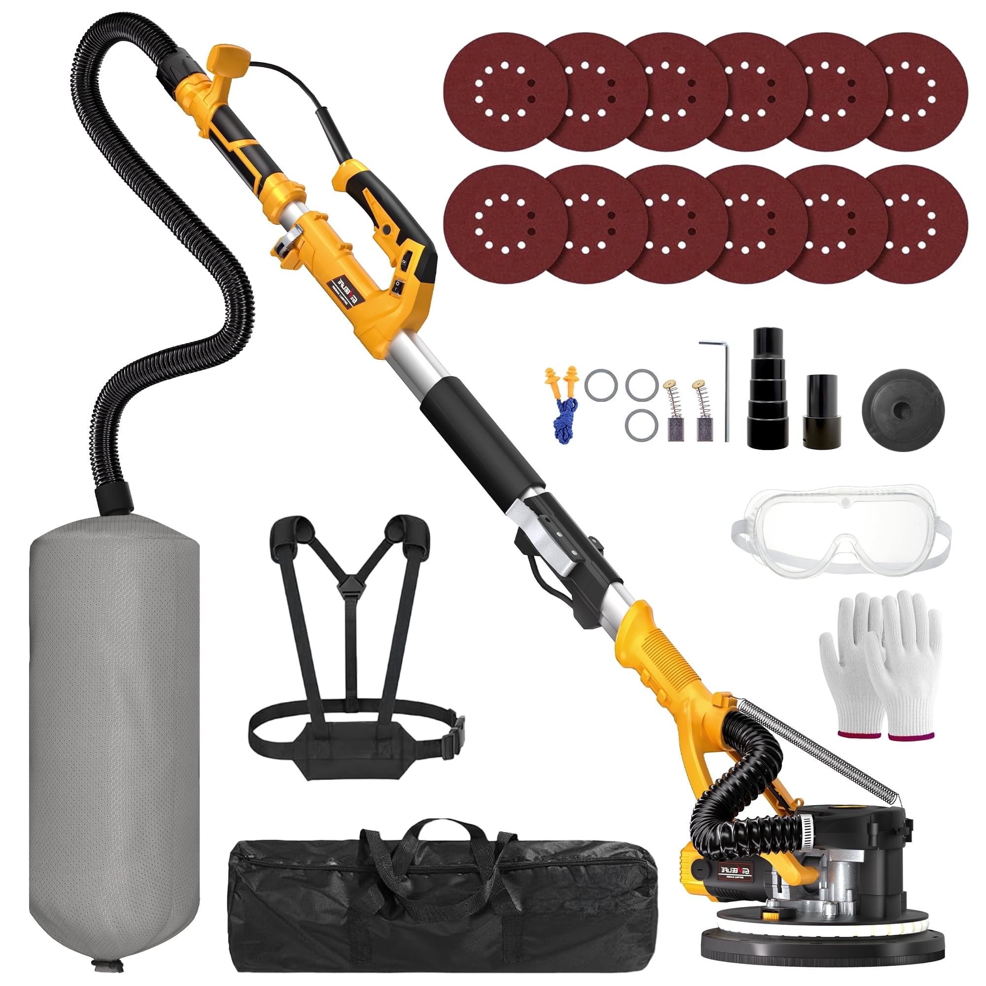 Drywall Sander, 5 Variable Speed 1000-2100RPM Drywall Sander with ...