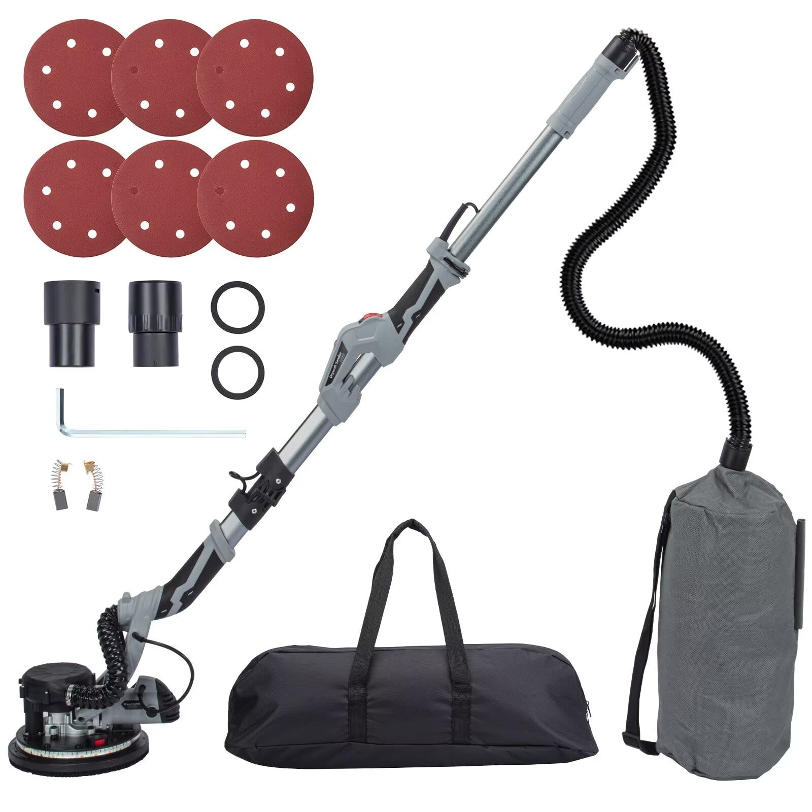 Drywall Sander with Vacuum Dust Collector, Retractable Handle, 360 ...