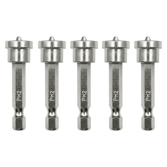 5pcs Drywall Screw Bit Setter Dimpler for Wood Wall, PH2 Magnetic Bit ...