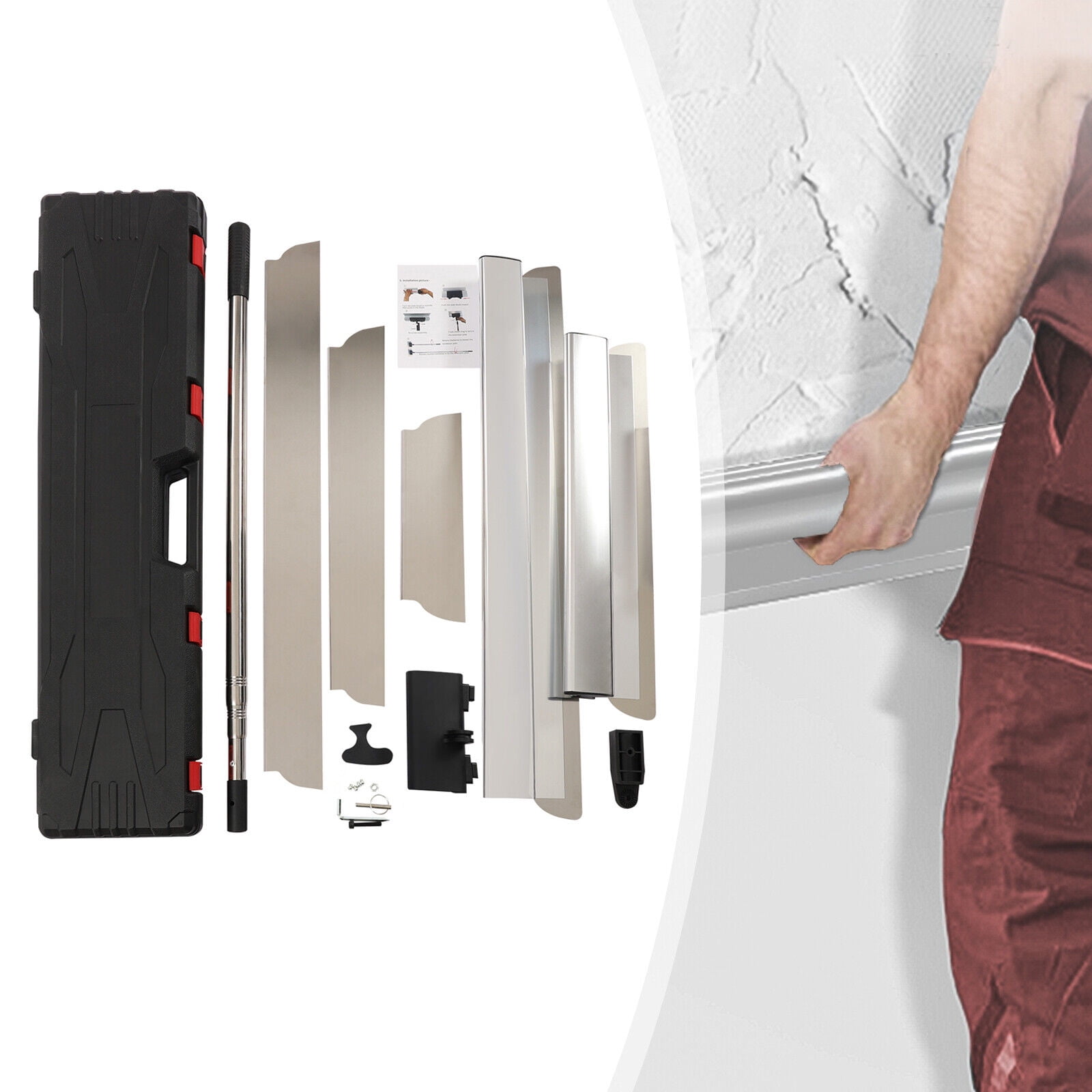 Drywall Skimming Blade Set 12" 22" & 32" Blades with Extension Pole ...