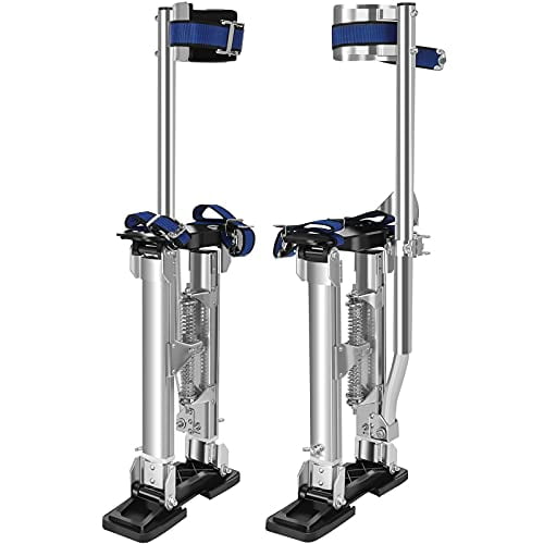 Drywall Stilts 15-23 Inches Aluminum Adjustable Silver for Adults ...