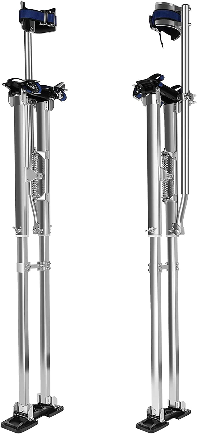 Drywall Stilts 48-64 Inches Aluminum Adjustable Silver for Adults ...