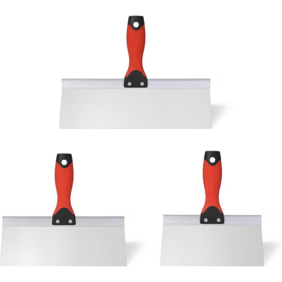Drywall Taping Knife Stainless Steel, 3 PCS Taping Knives, 8"/10"/12 ...