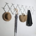 Dseap Accordion Wall Hanger,16" High Wooden Expandable Coat Rack,Hat ...