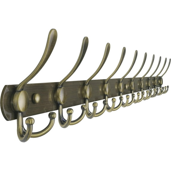 Dseap Coat Rack Wall Mount - 38” Long 10-Tri-Hooks Heavy Duty Coat ...