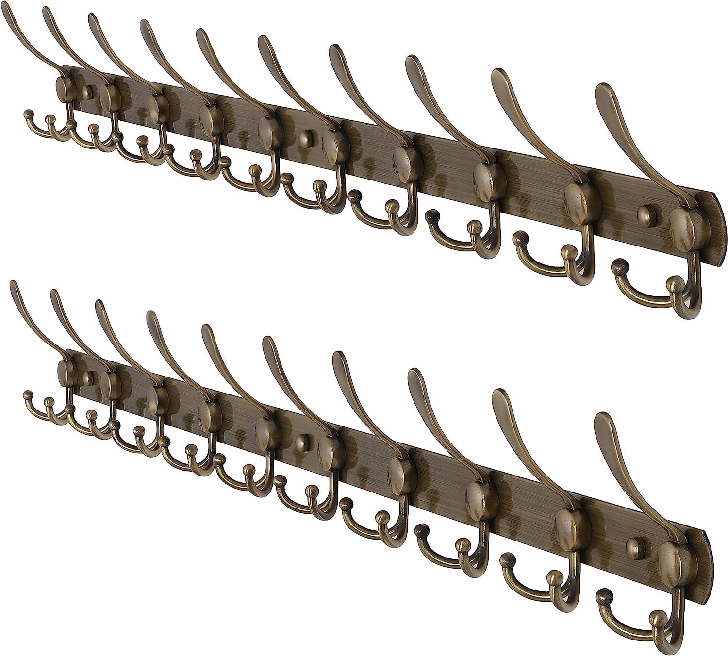 Dseap Coat Rack Wall Mounted-10 Tri Hooks,Stainless Steel Heavy Duty ...