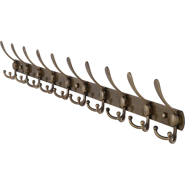 Dseap Coat Rack Wall Mounted-10 Tri Hooks,Stainless Steel Heavy Duty ...