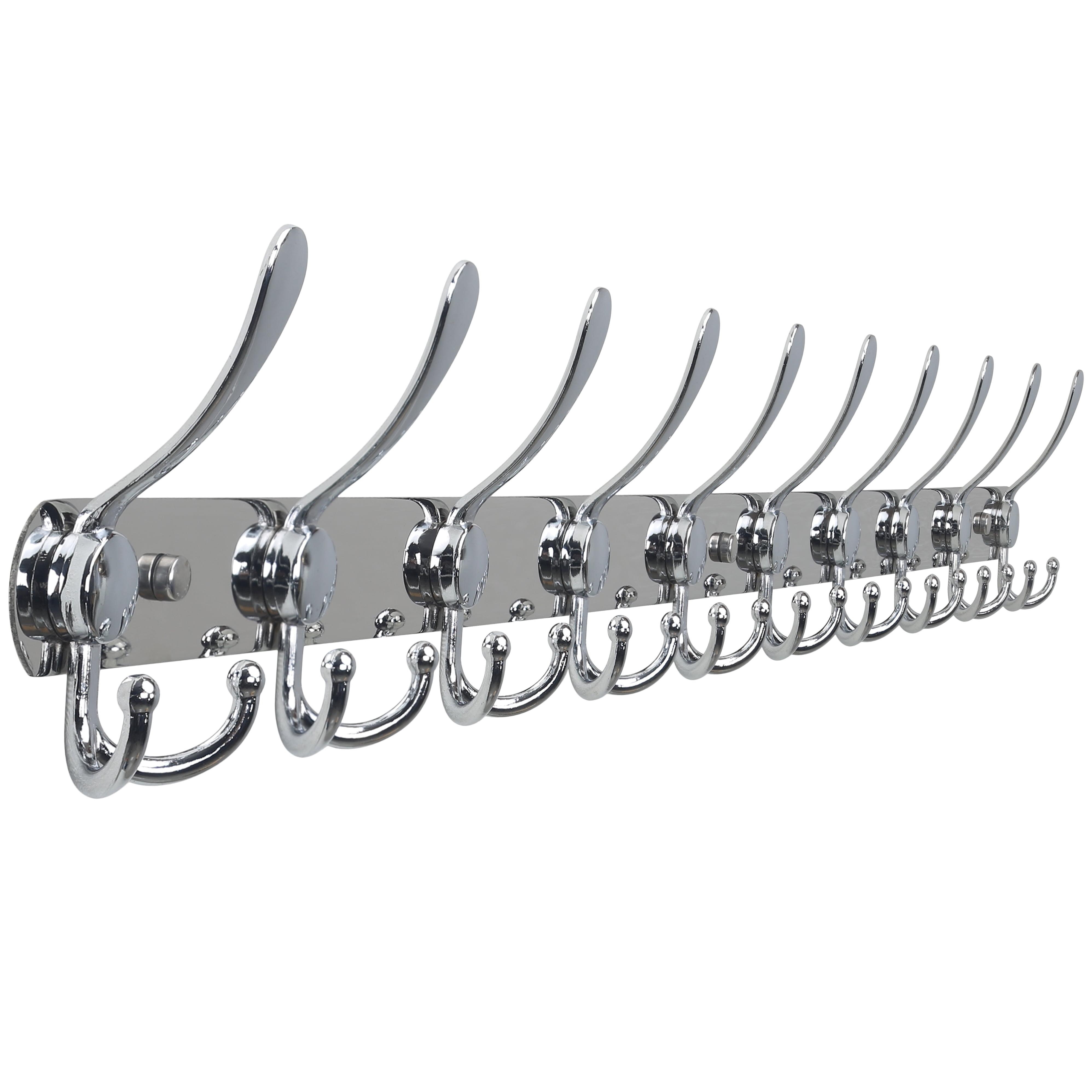 Dseap Coat Rack Wall Mounted-10 Tri Hooks,Stainless Steel Heavy Duty ...