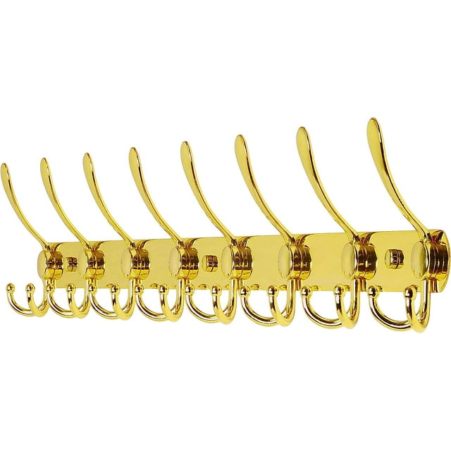 Dseap Coat Rack Wall Mounted-10 Tri Hooks,Stainless Steel Heavy Duty ...