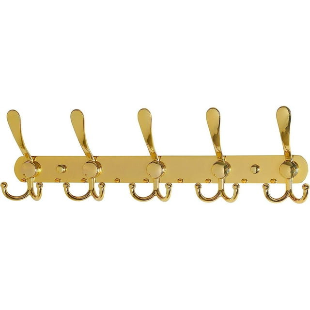 Dseap Coat Rack Wall Mounted-5 Tri Hooks,Stainless Steel Heavy Duty ...