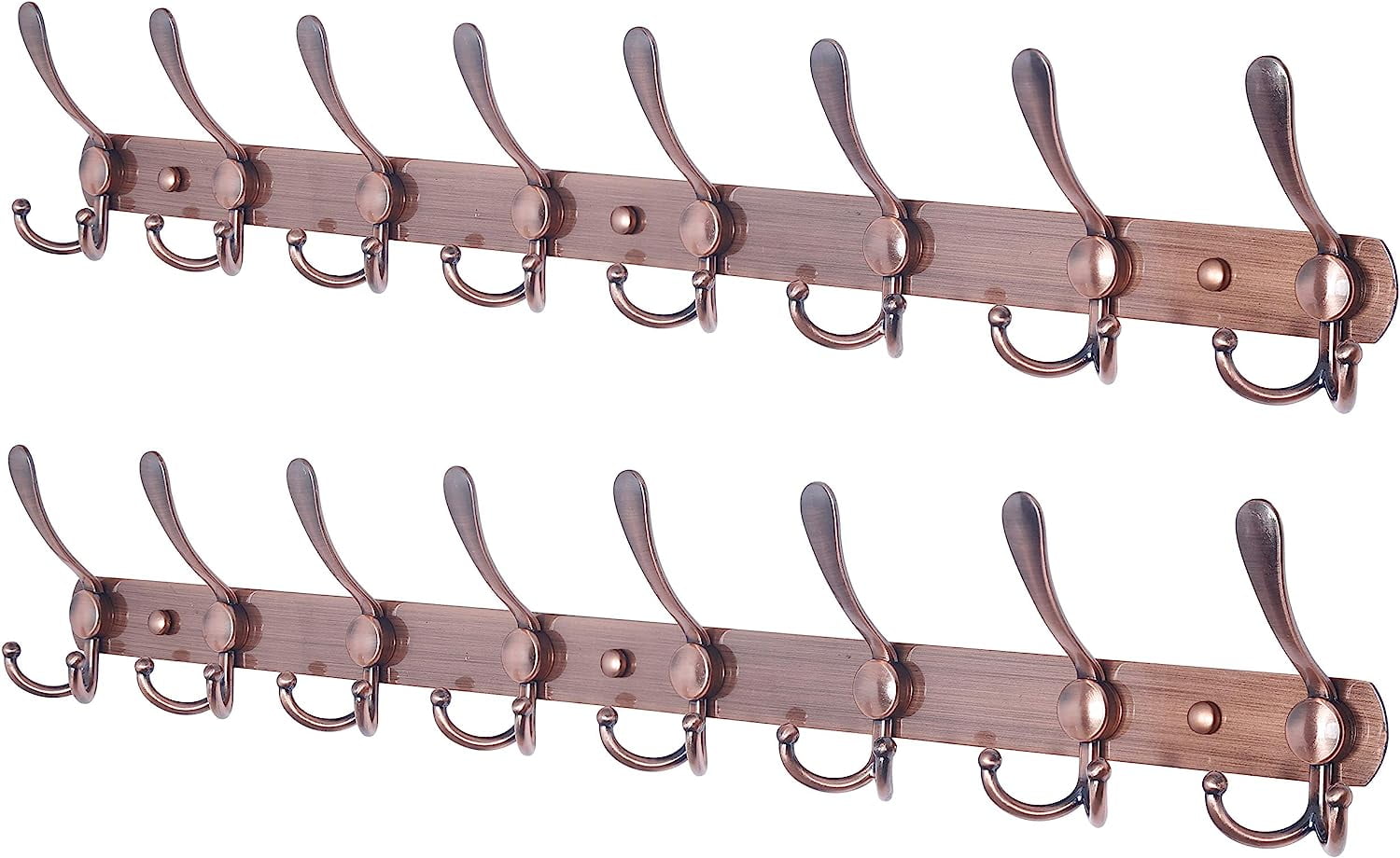 Dseap Coat Rack Wall Mounted-8 Tri Hooks,Stainless Steel,Heavy Duty ...