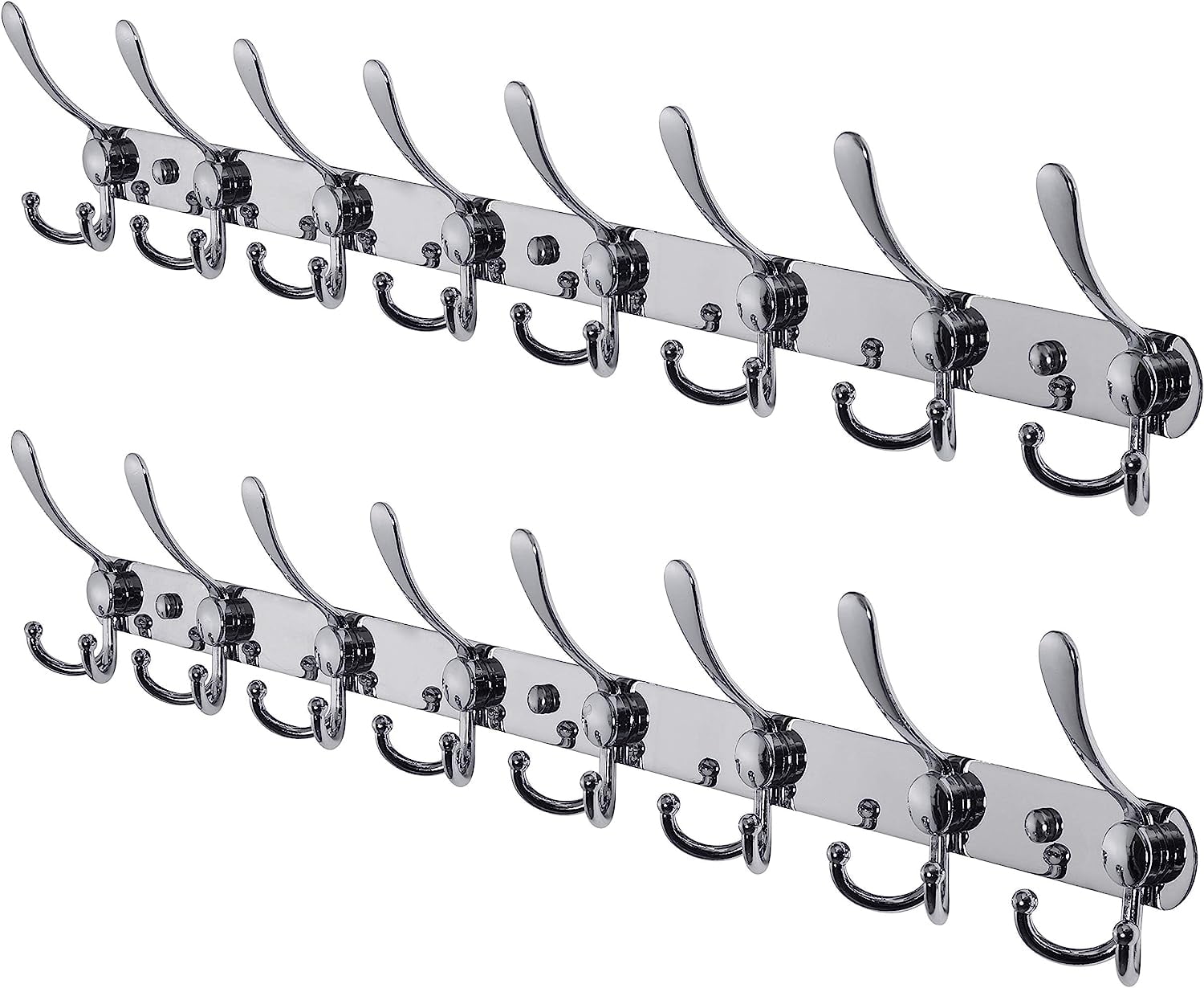Free Shipping! Dseap Coat Rack Wall Mounted-8 Tri Hooks,Stainless Steel ...