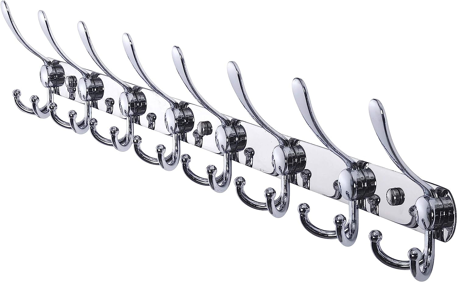 Dseap Coat Rack Wall Mounted-8 Tri Hooks,Stainless Steel Heavy Duty ...