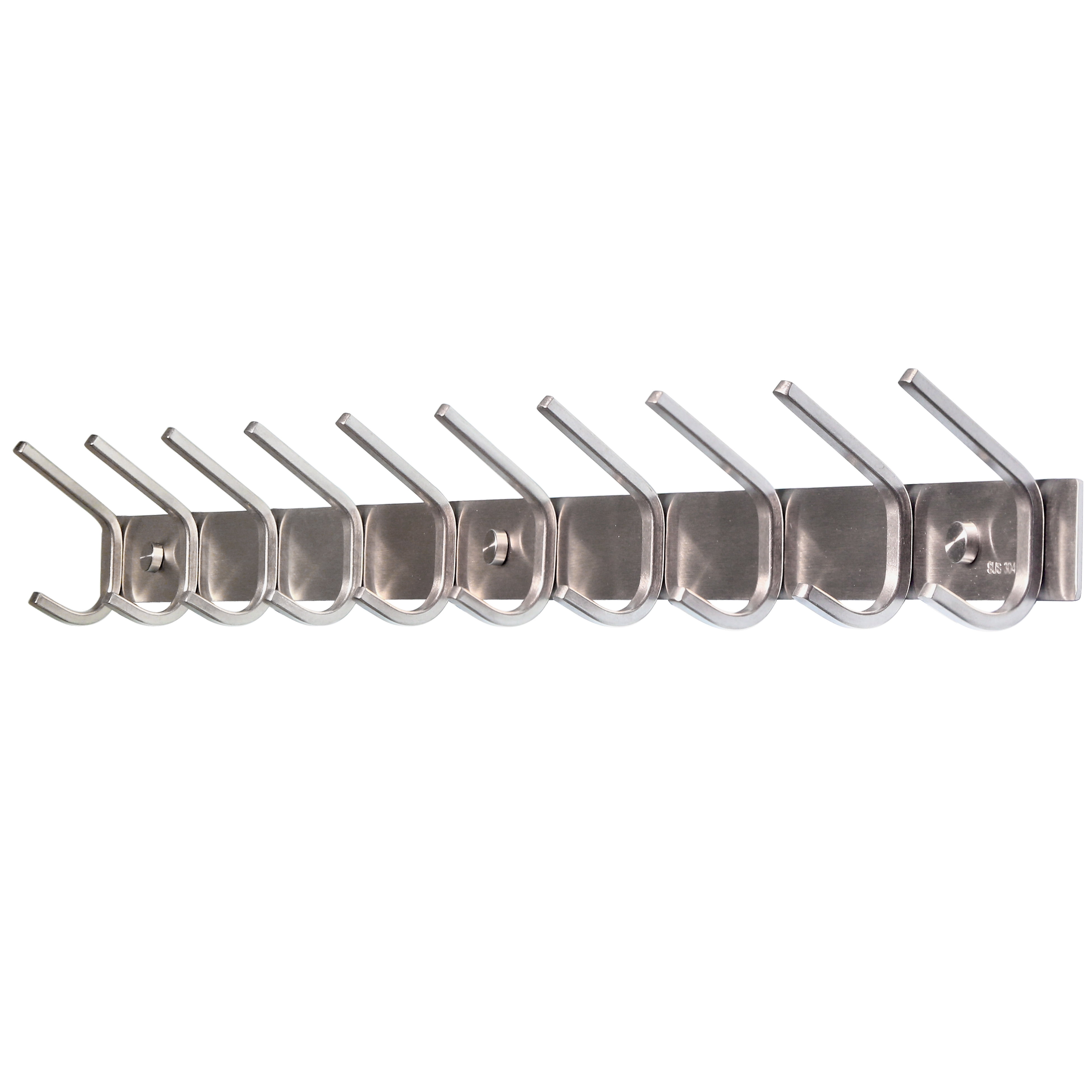 Dseap Sturdy Coat Rack with 10 Dual Hooks,Heavy Duty Wall Mounted ...