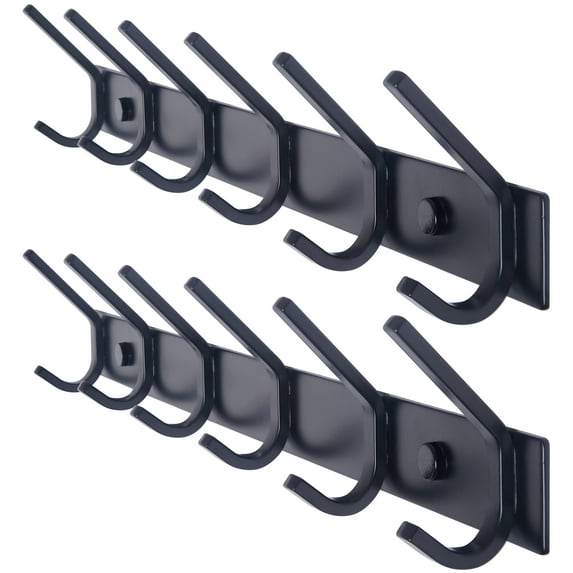 Dseap Heavy Duty Coat Rack with 6 Dual Hooks for Hanging Jackets, Wall ...
