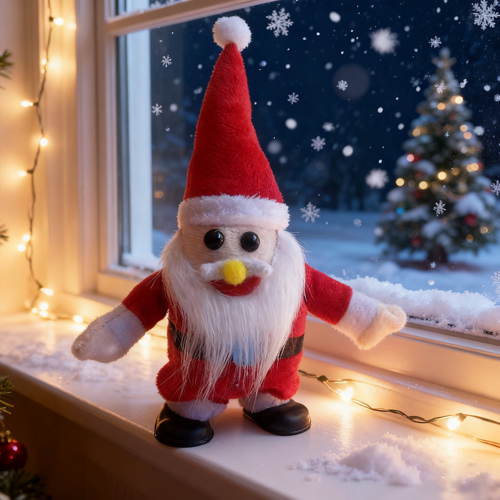 Dserfhy Electric Animated Santa Hat Christmas Tree Toy with Walking ...