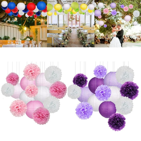 Pine/Orchid/Plum Blossom Round Paper Lantern Lamp Shade Chinese Home ...