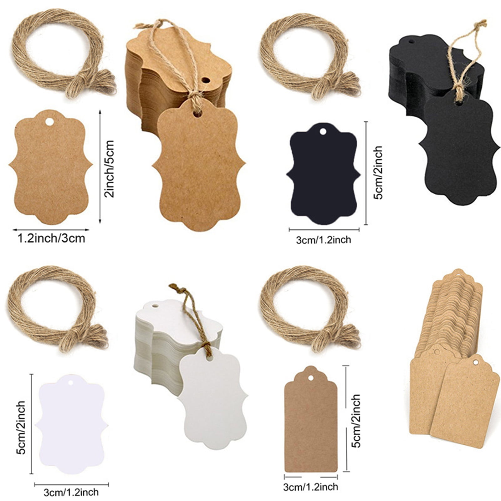 Dserhfy 100Pcs Business Cards Pre-punched Hole Eco-friendly with Rope ...