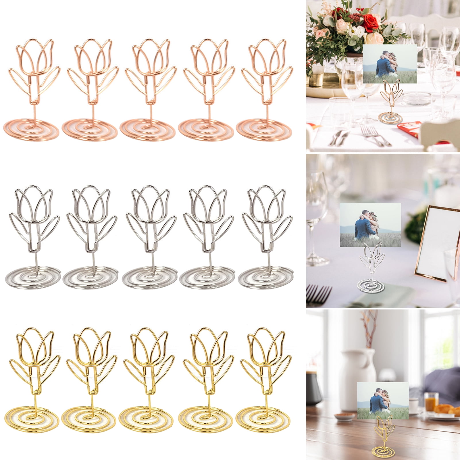 Dserhfy 10Pcs Note Holder Tulip-Shaped Wide Base Stable Standing Anti ...