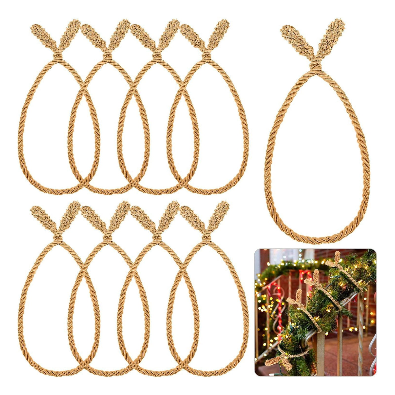 Dserhfy 12Pcs Christmas Garland Ties, 20 Inches Reusable Flexible ...