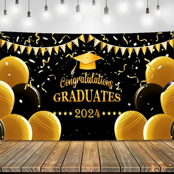 Dserhfy 2024 Happy Graduation Banner Backdrop Graduation Season ...