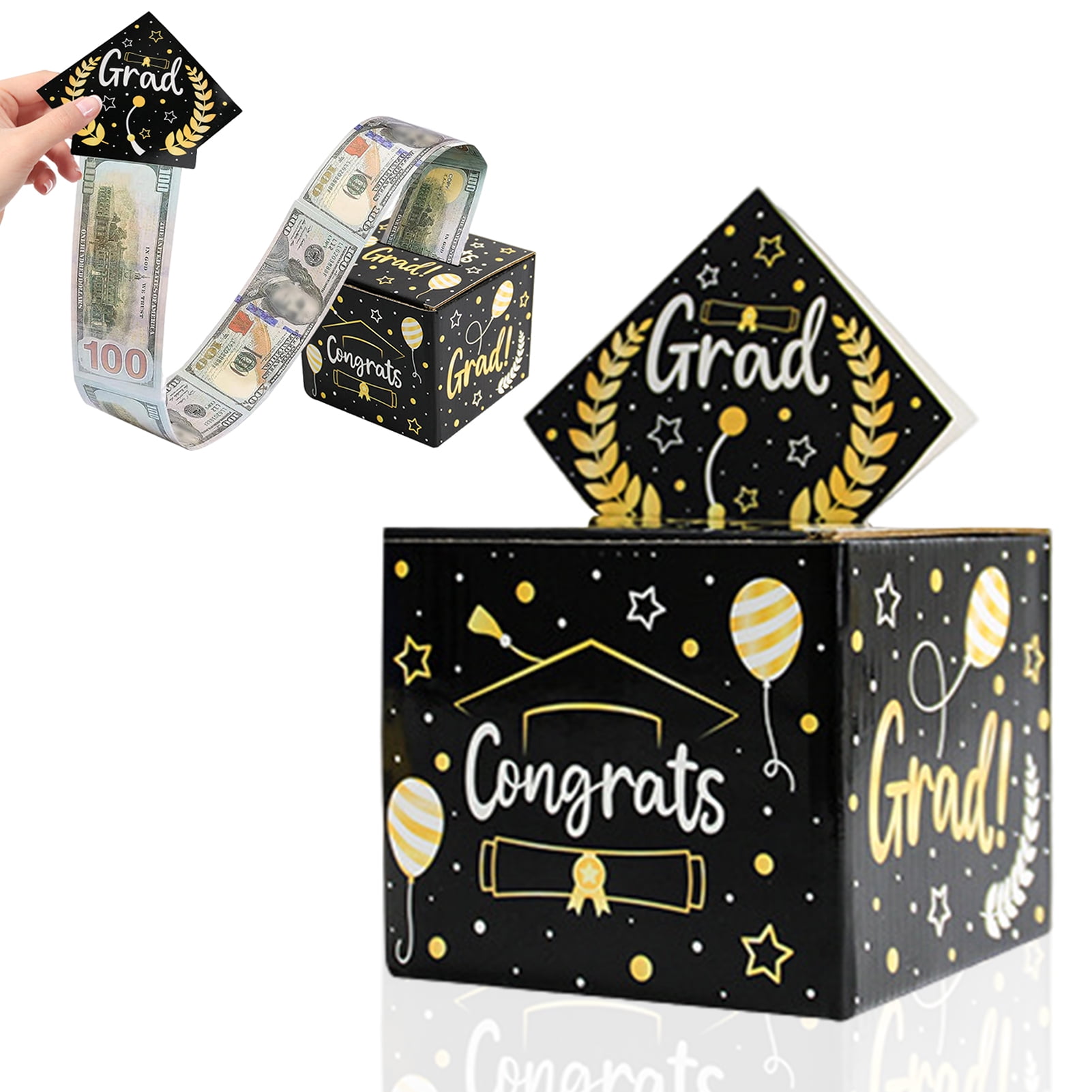 Dserhfy 2025 Graduation Money Box for Cash Gift Pull Graduation Cash Gifting Box Congrats Grad ...