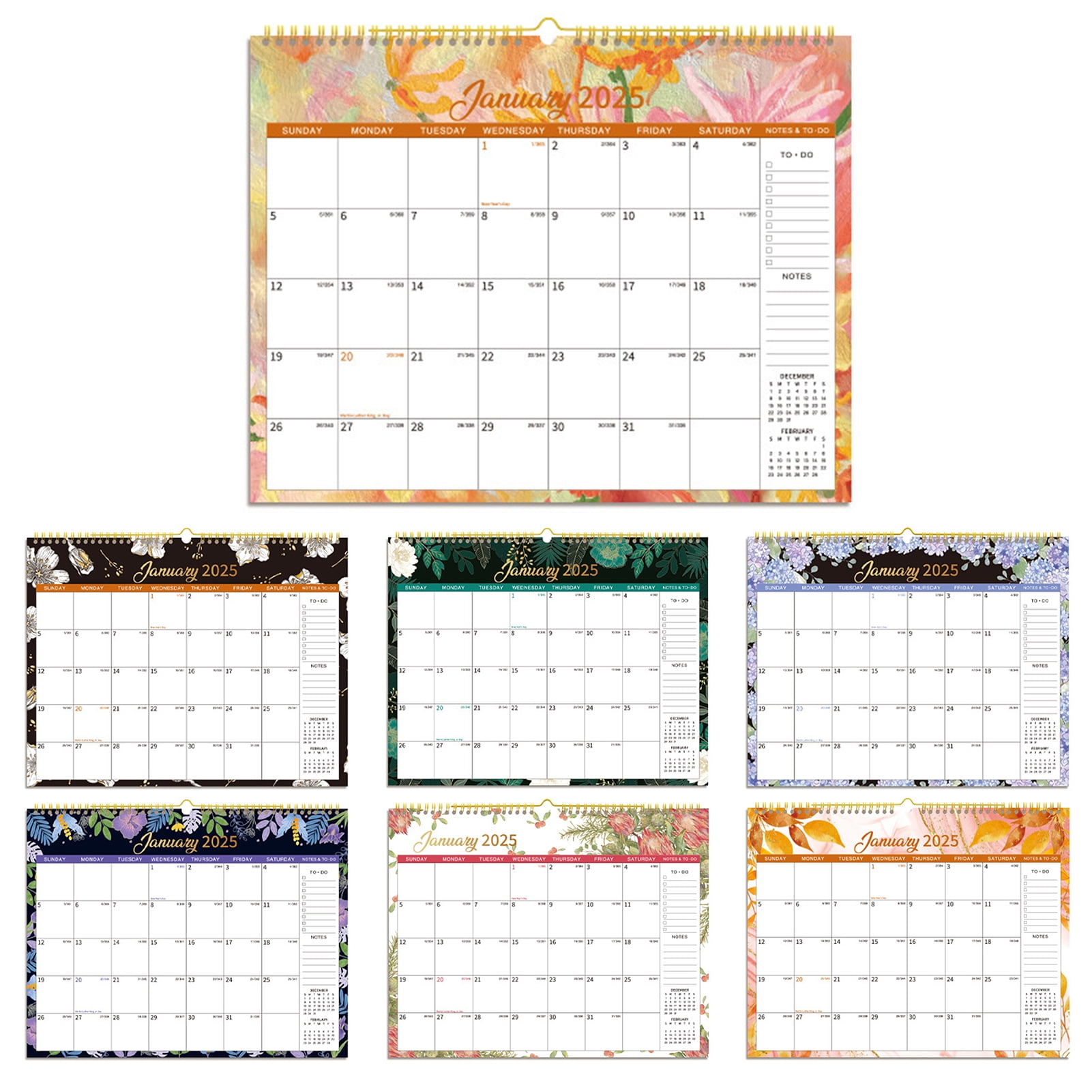 Dserhfy 2025 Wall Calendar Monthly Daily Planner 12-Month Schedule ...