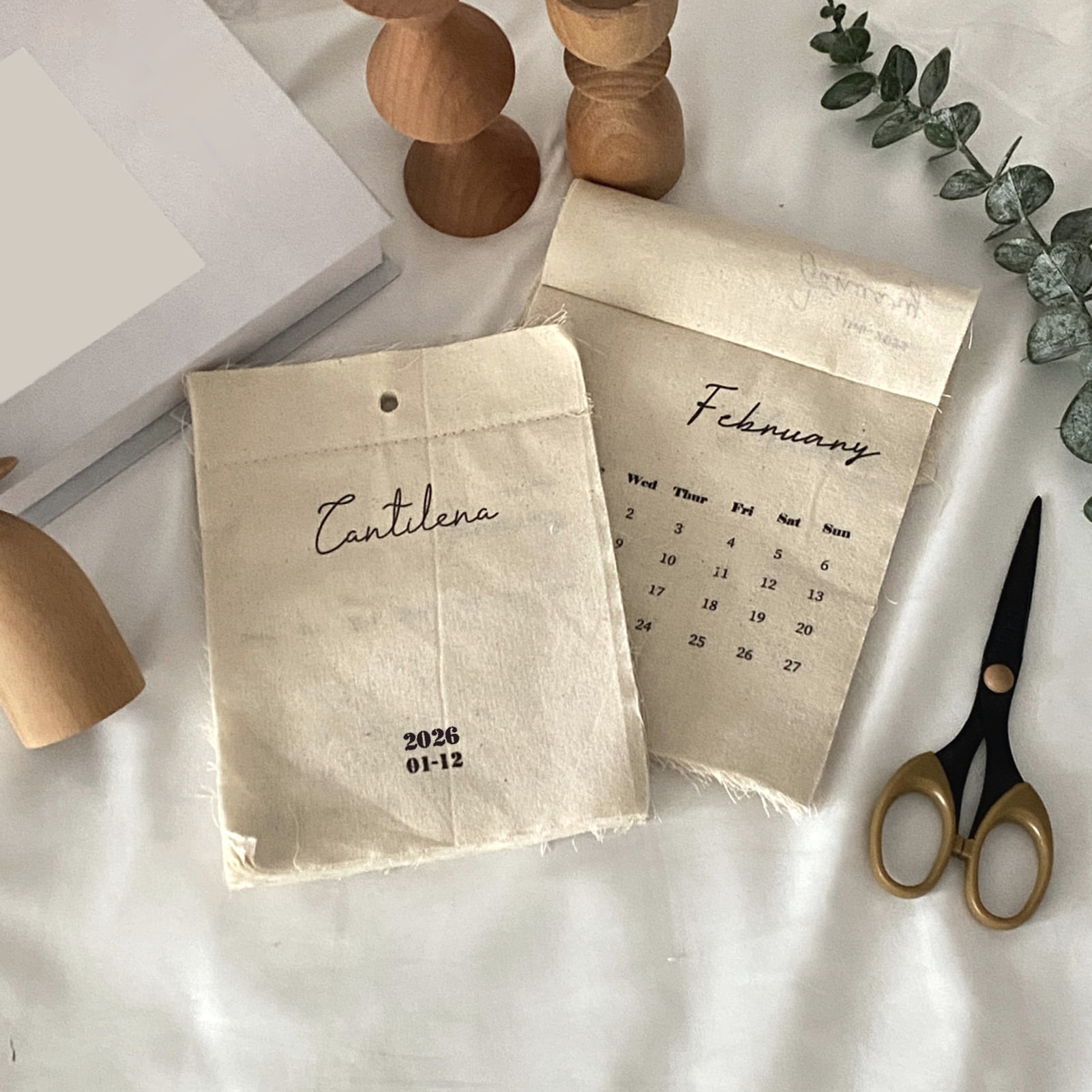 Dserhfy 2026 Cloth Wall Calendar Wall Hanging Fabric Calendar Jan. 2026 ...