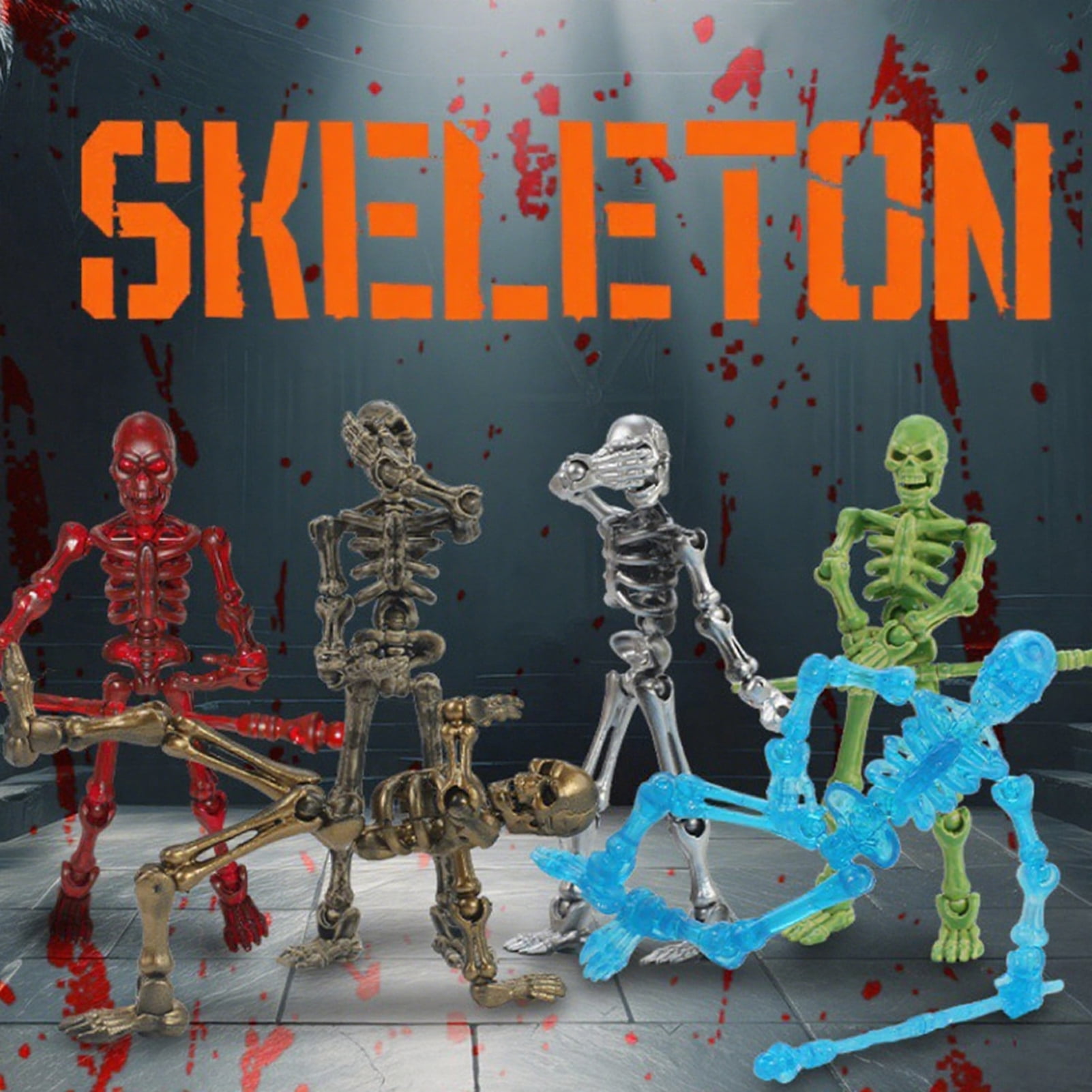 Dserhfy 3D Printed Skeleton Action Figure Multi-Jointed Movable ...