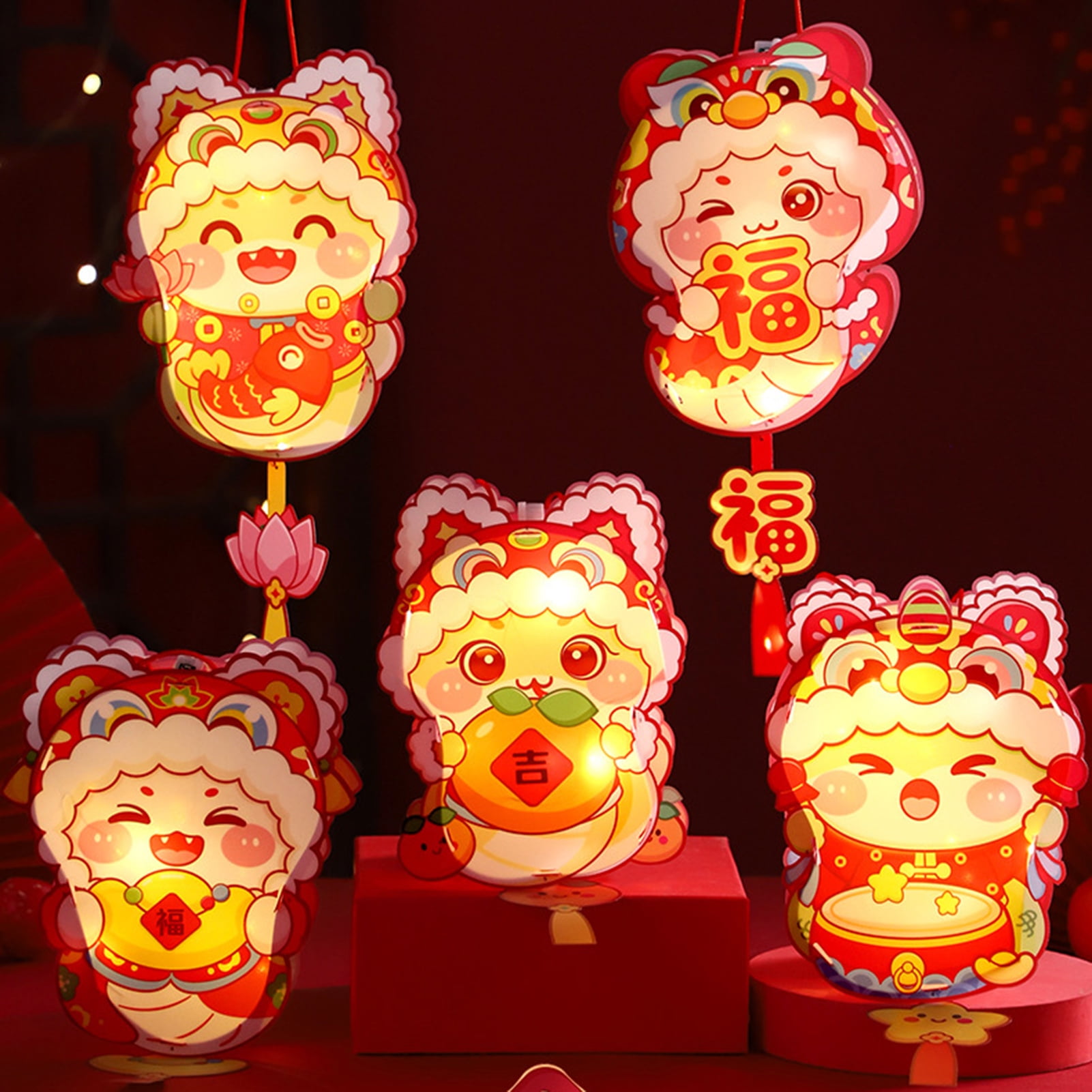 Dserhfy Chinese Lantern Making Kit DIY New Year Handheld Lantern ...