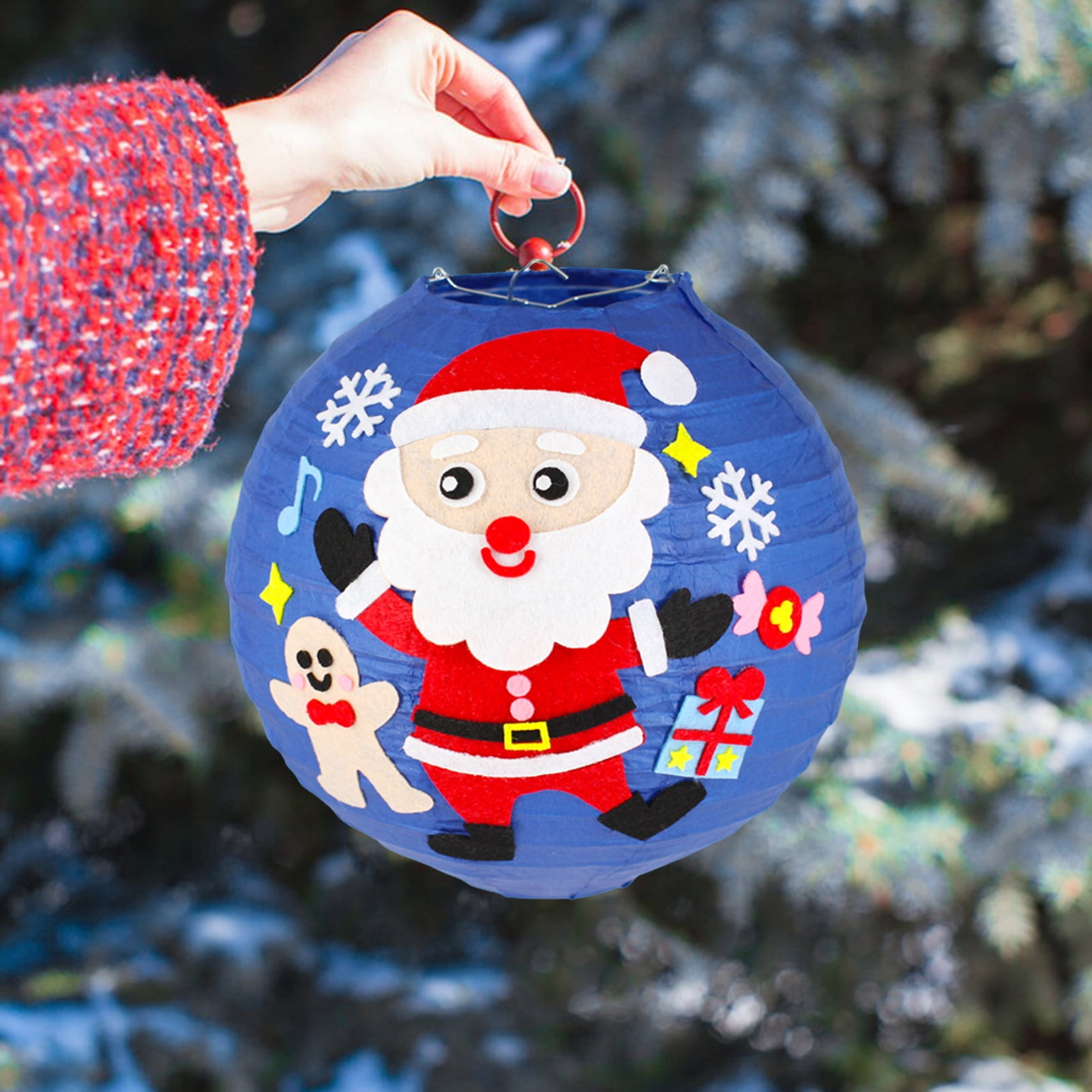 Dserhfy Christmas Lantern Santa Claus Deer Snowman Sock Christmas Paper ...