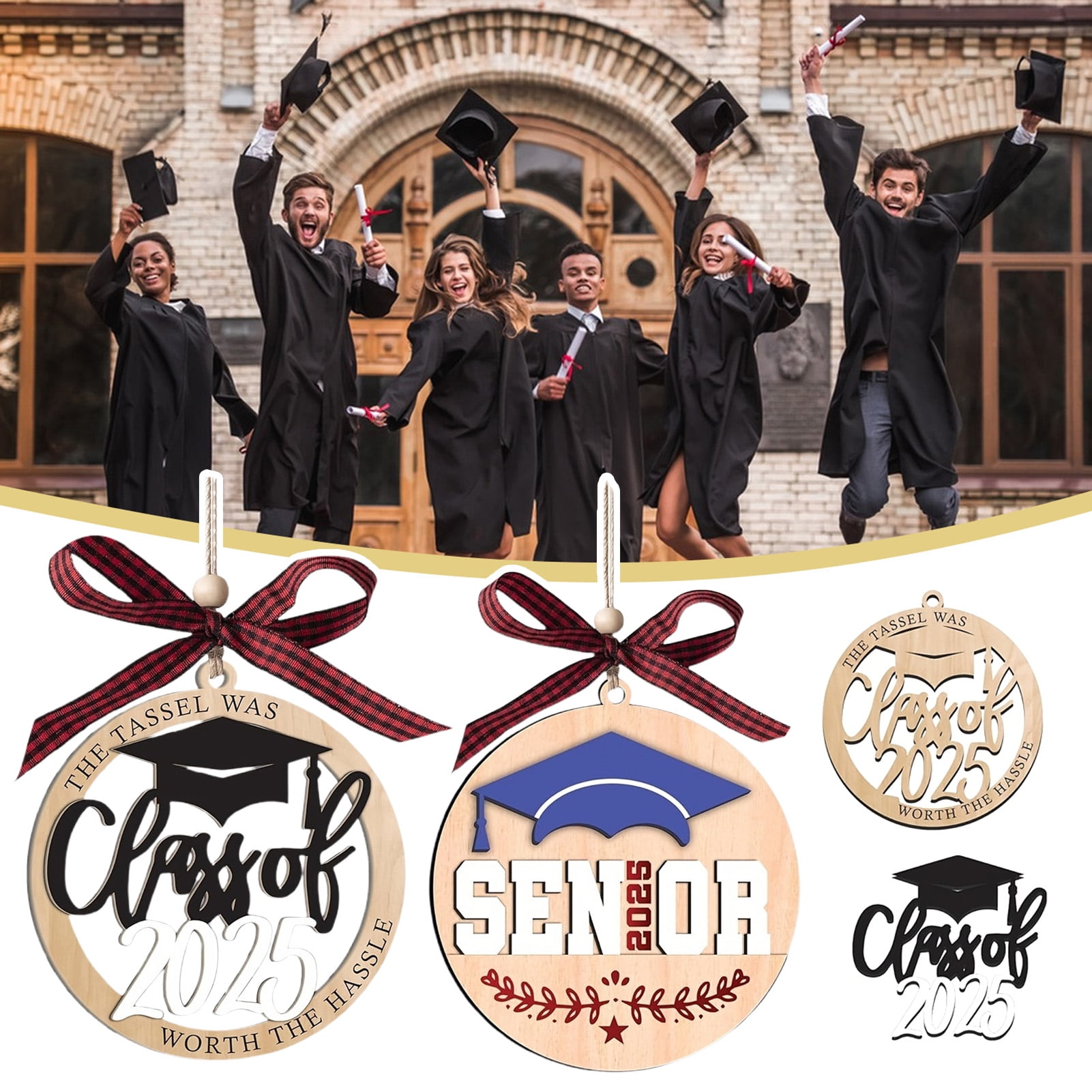 Dserhfy Class of 2025 Ornament Graduation Hanging Ornament Wooden ...