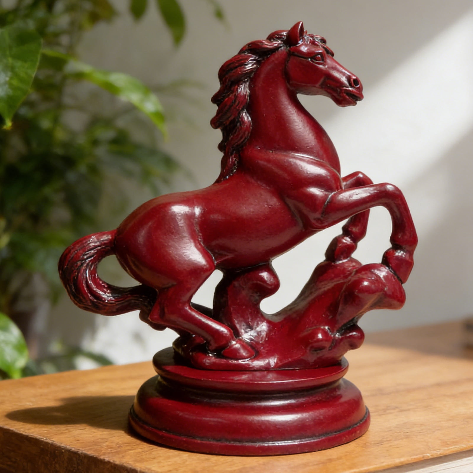 Dserhfy Feng Shui Horse Statue 2026 Year of The Horse Wooden Figurine ...
