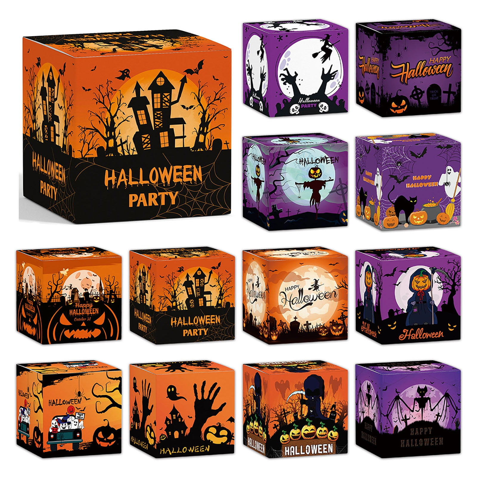 Dserhfy Halloween Candy Box Trick or Treat Boxes for Kids Halloween ...