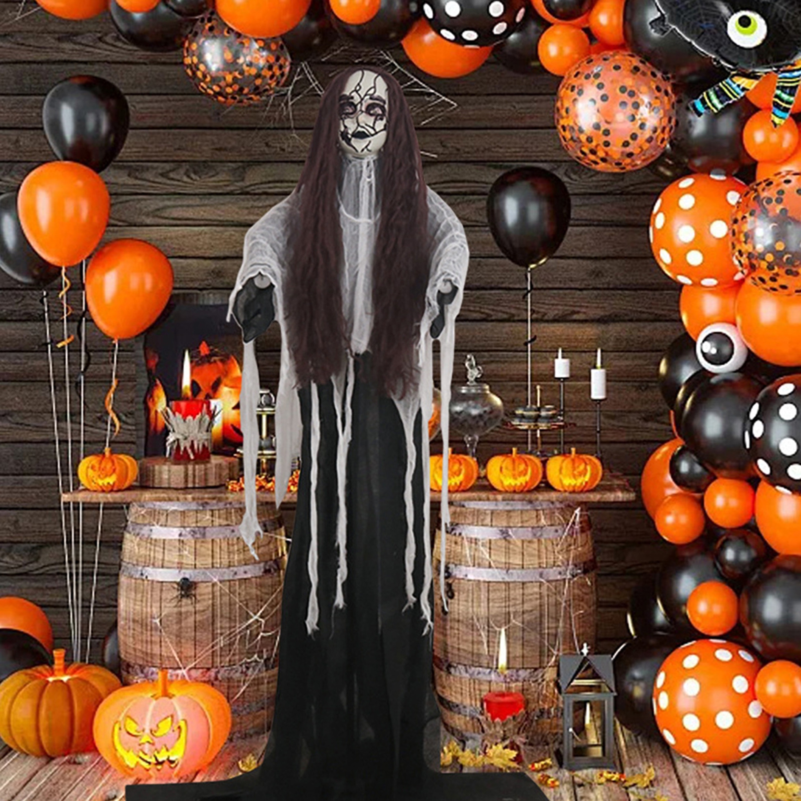 Dserhfy Halloween Ornament Scary Ghost Bride Figure with Sound Battery ...