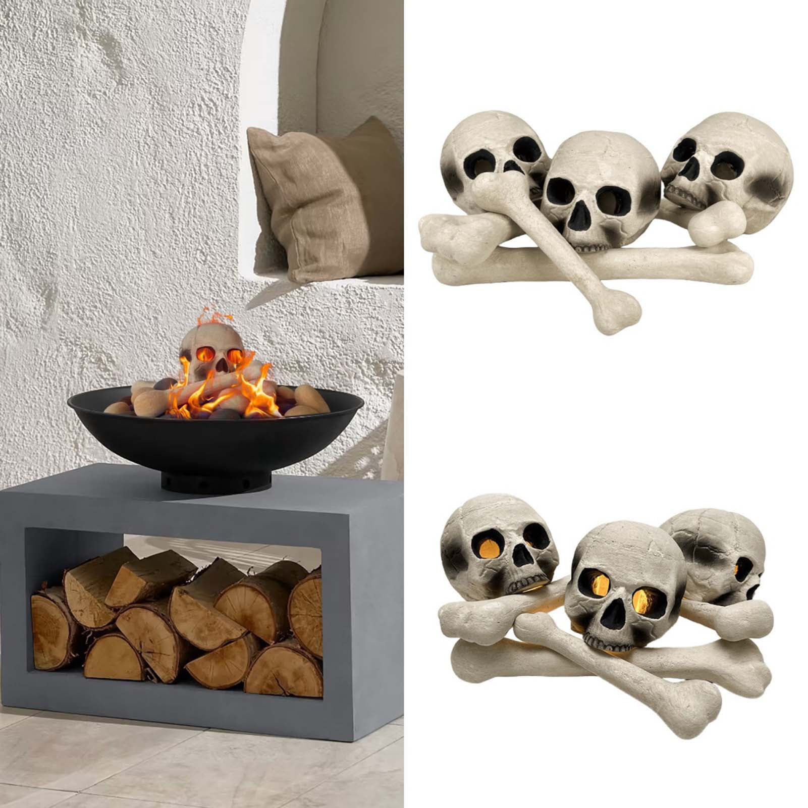 Dserhfy Halloween Skull Decor Realistic Human Skeleton Bone Decoration ...